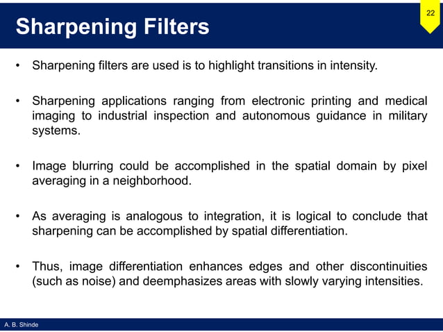 Image Processing: Spatial filters | PPSX | Photo Editing Software ...