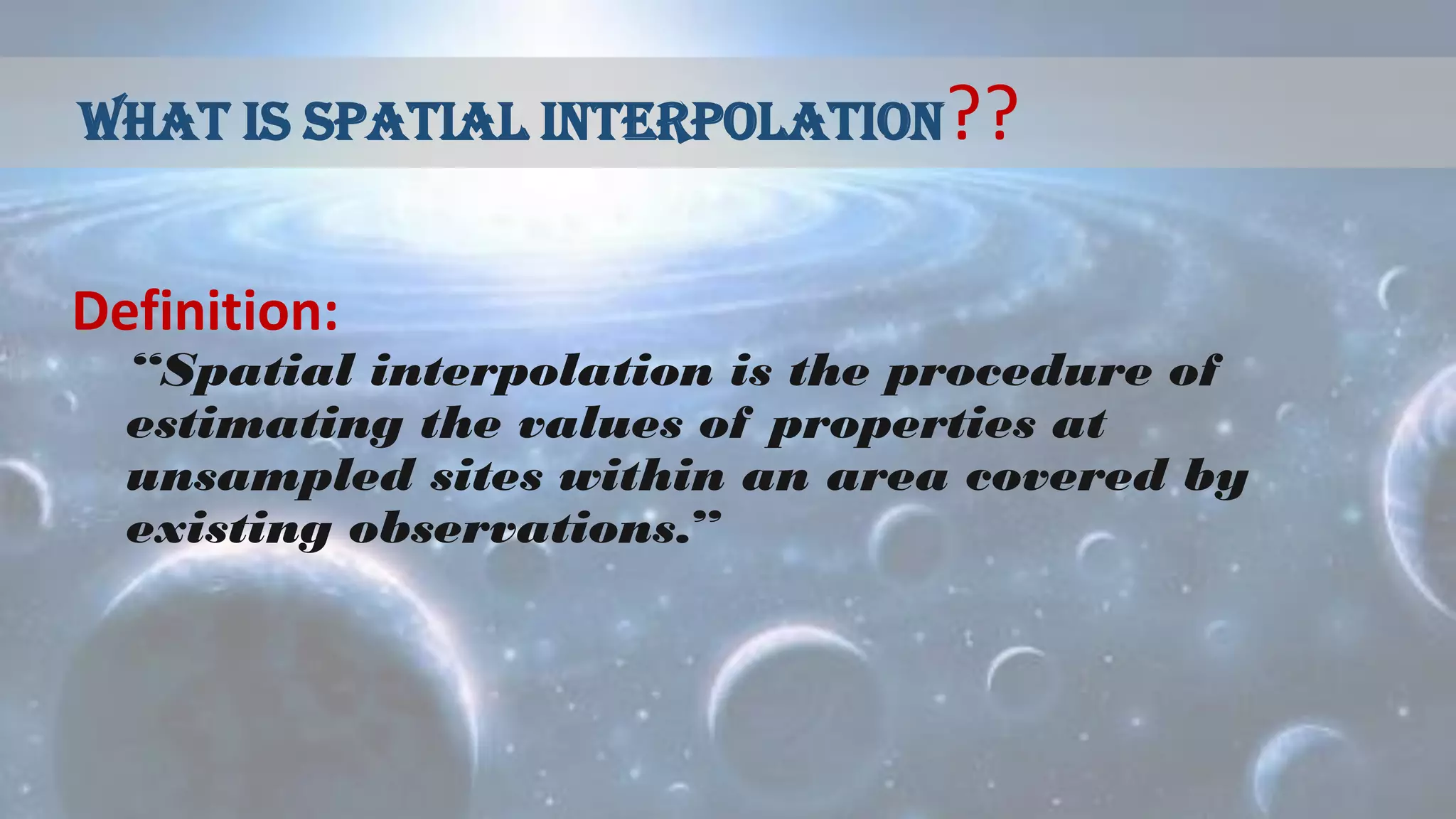 Spatial interpolation techniques | PDF