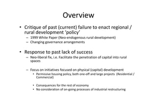 Spatial Justice and the Irish Crisis: Rural Economy - David Meredith | PPT
