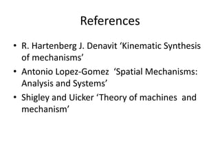 Spatial mechanism and DH parameters | PPT