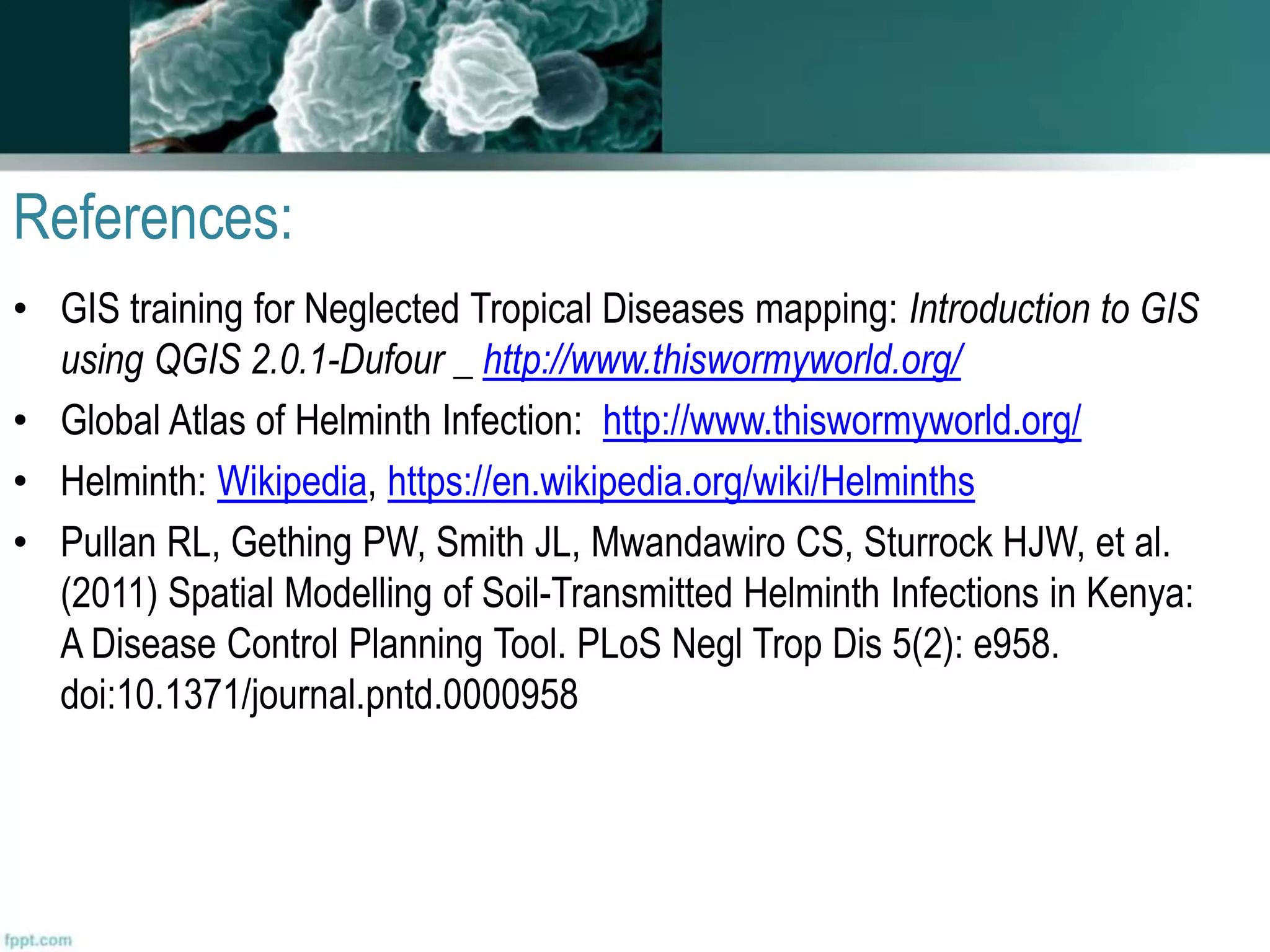 Spatial modeling of STHs infections in kenya | PPTX