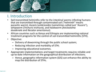 Spatial modeling of STHs infections in kenya | PPTX