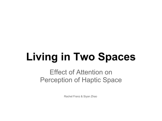 Spatial perception presentation | PDF | Science