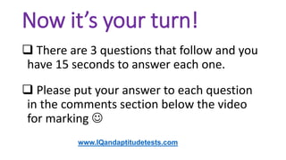 Spatial Reasoning Test Questions and Answers | PPTX