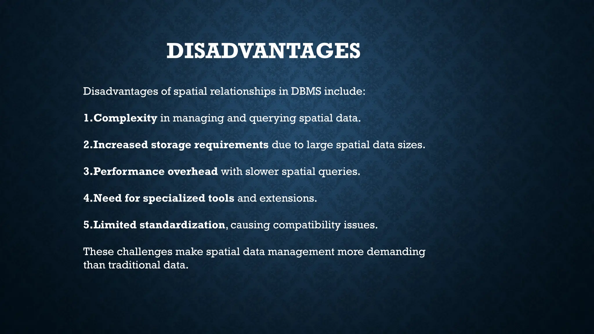Spatial relationship in Database management system | PPTX | Databases | Computer Software and ...