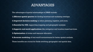 Spatial relationship in Database management system | PPTX | Databases | Computer Software and ...