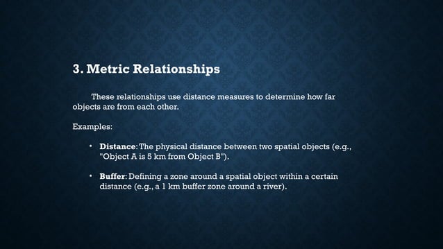 Spatial relationship in Database management system | PPTX | Databases | Computer Software and ...