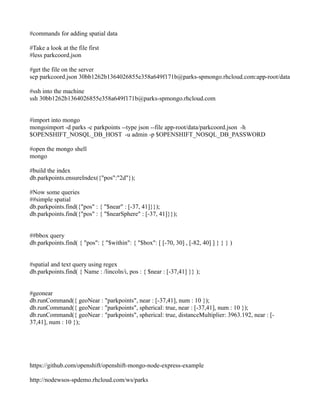 Spatial script for MongoBoulder | PDF
