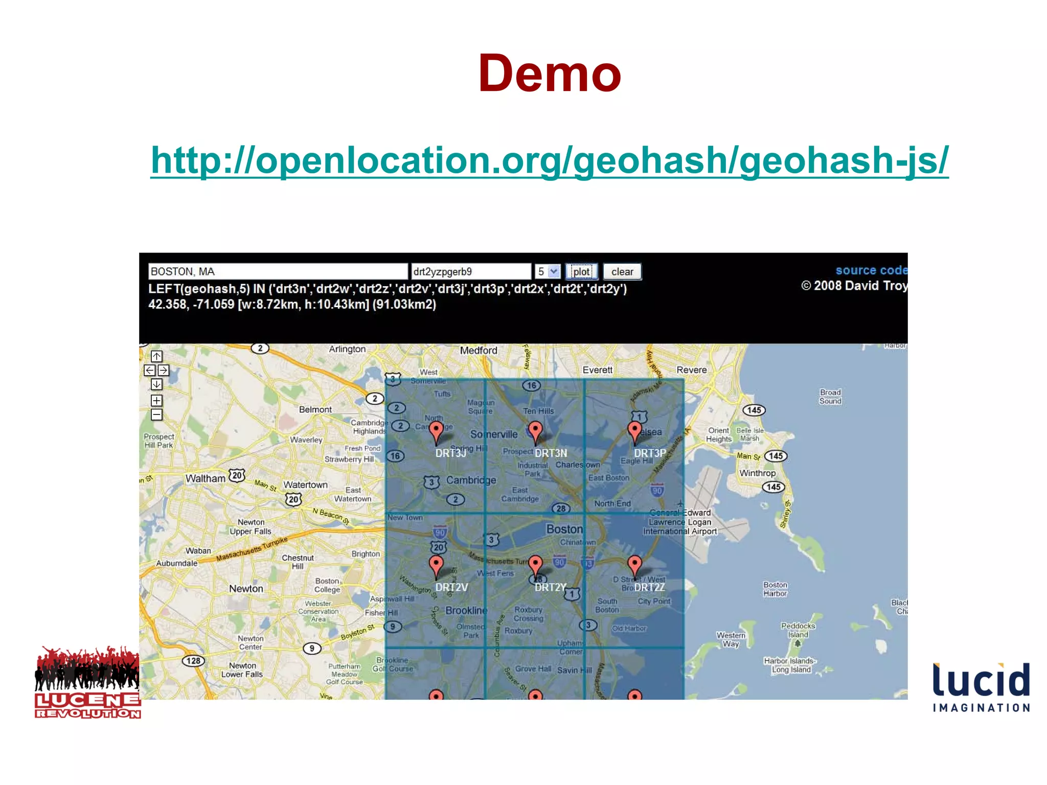 Spatial search with geohashes | PPT