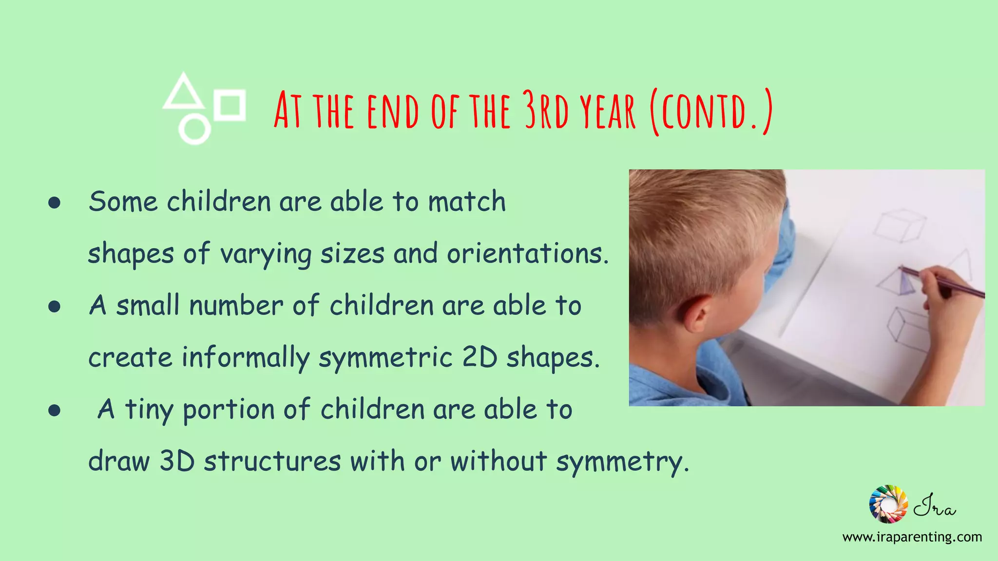 Spatial sense and geometry for preschoolers based on milestones | PDF