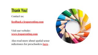 Spatial sense and geometry for preschoolers based on milestones | PDF