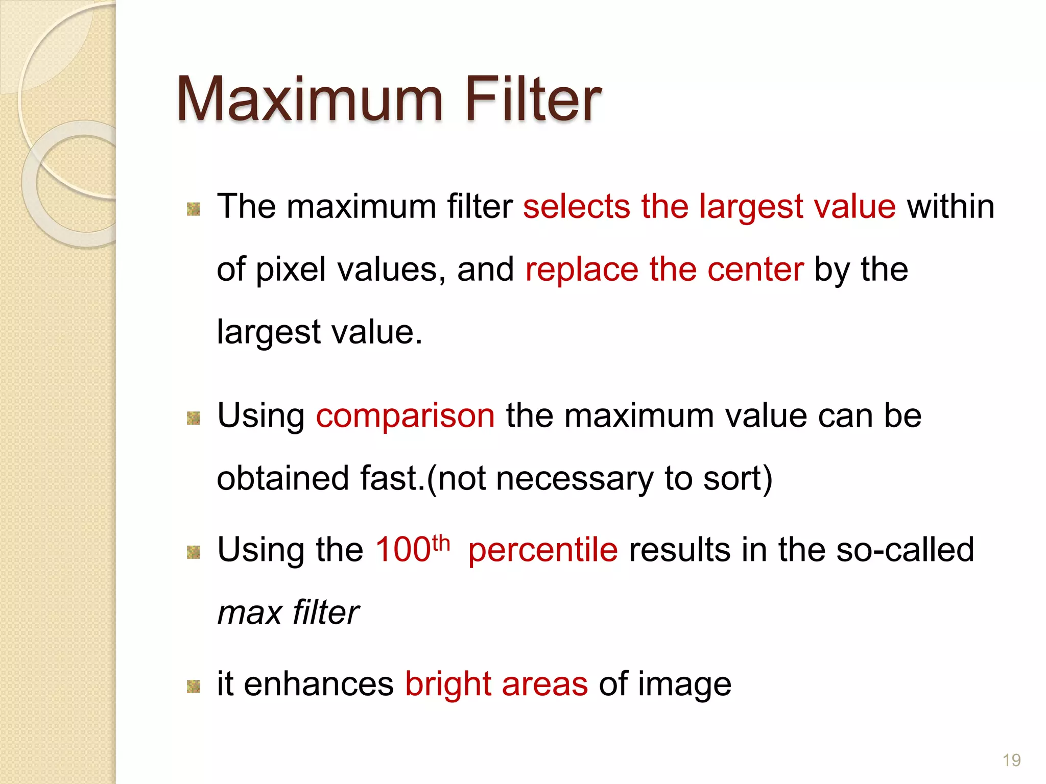 Smoothing Filters in Spatial Domain | PPTX