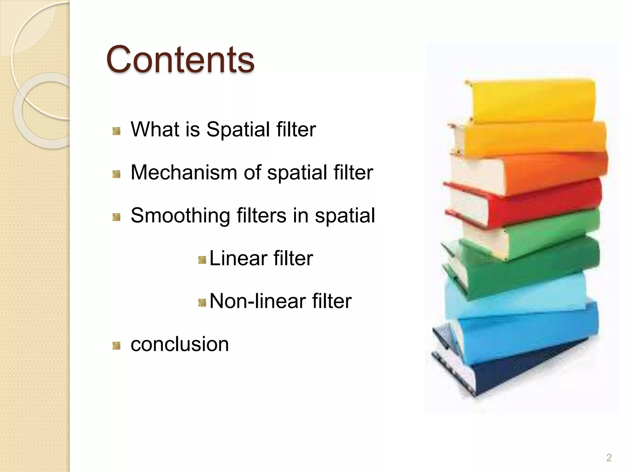 Smoothing Filters in Spatial Domain | PPTX