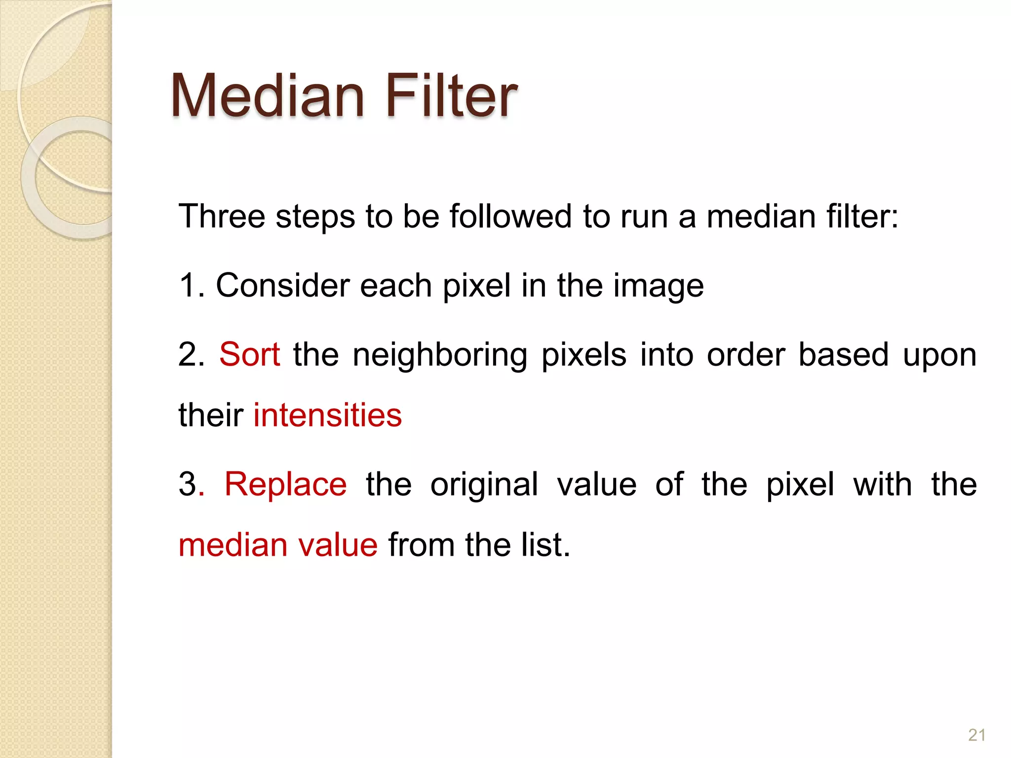 Smoothing Filters in Spatial Domain | PPTX