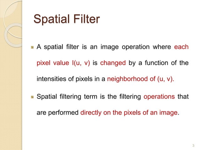 Smoothing Filters in Spatial Domain