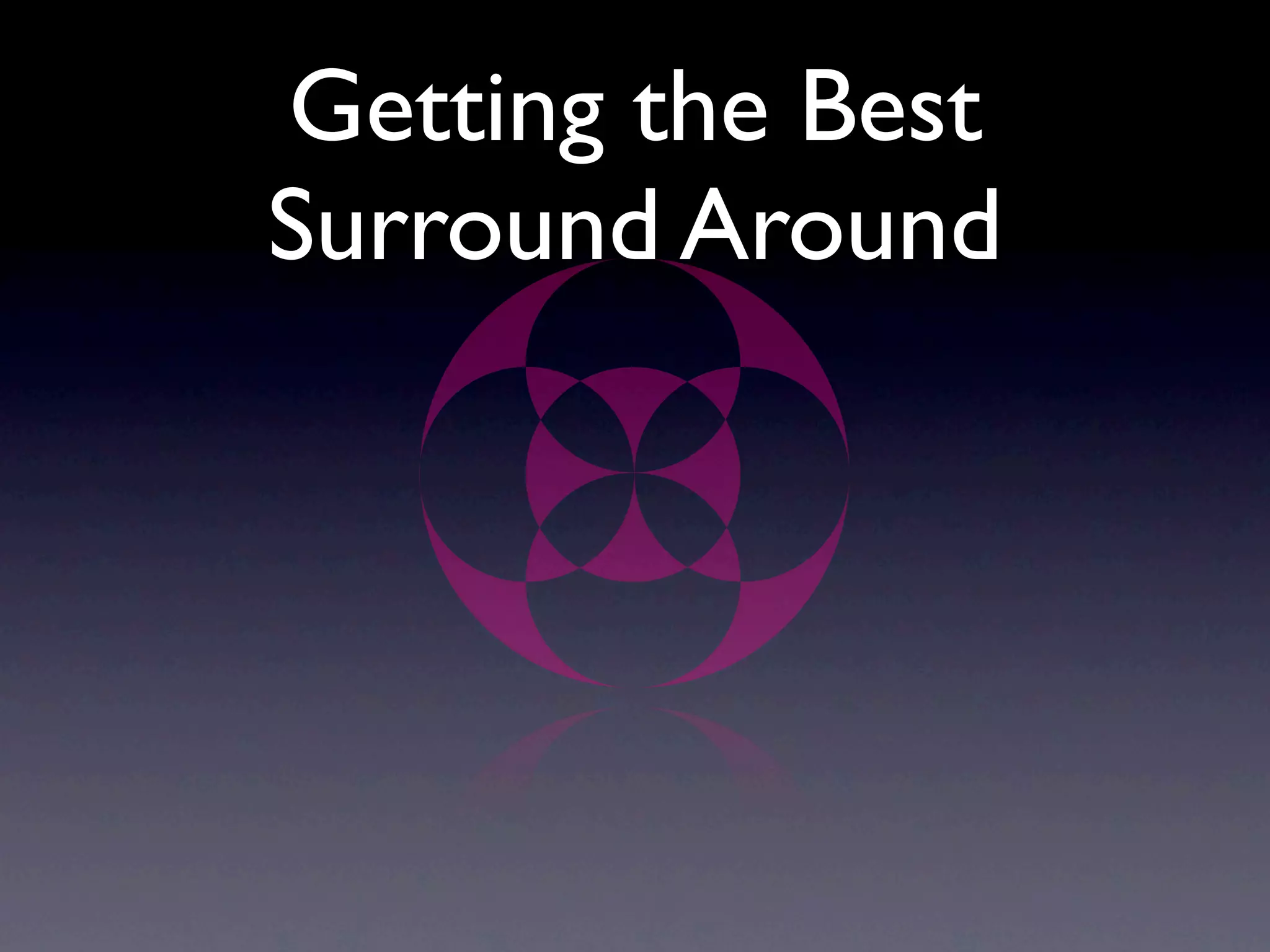 Spatial Sound 4: Getting the Best Surround Around | PPT
