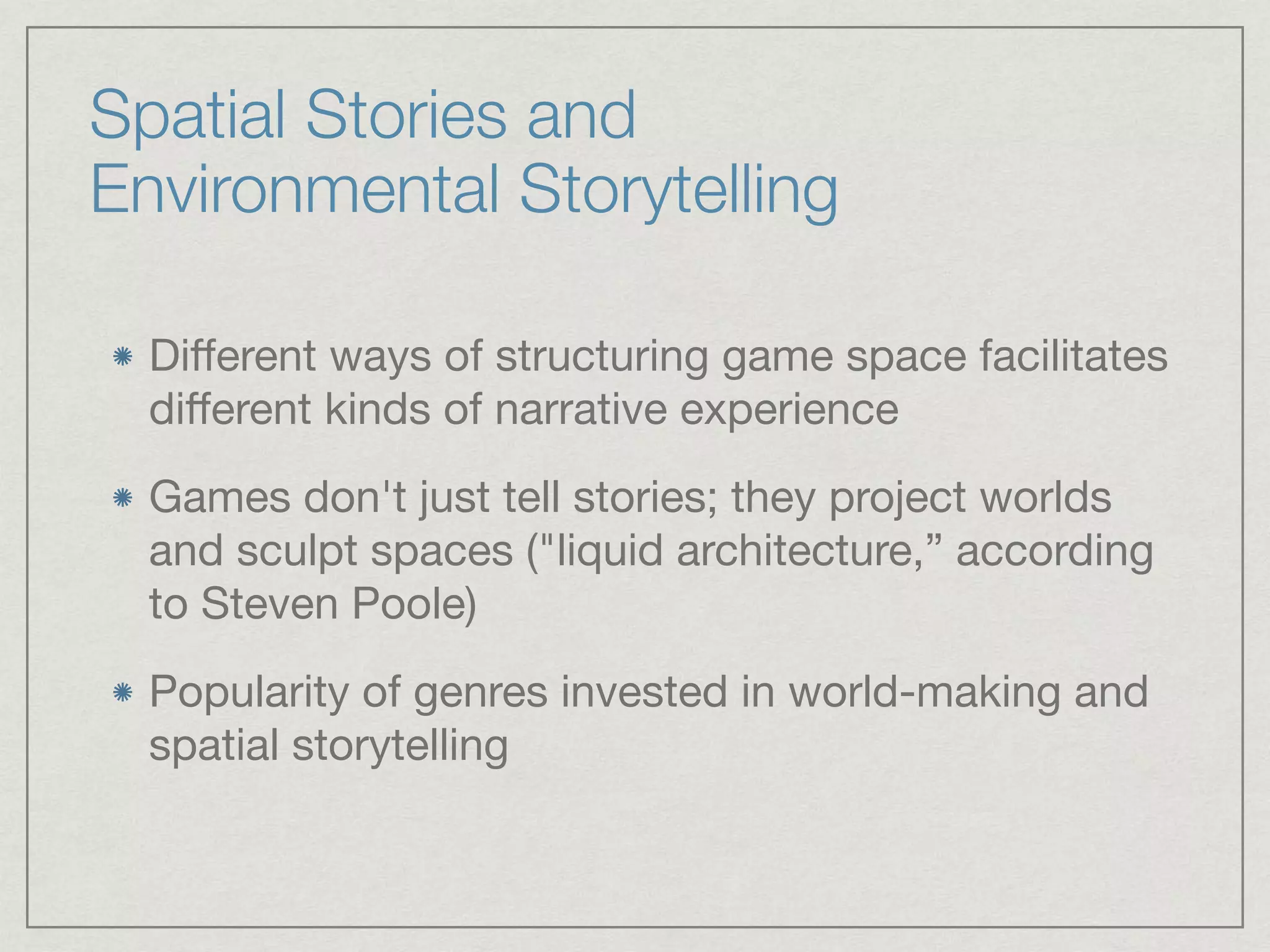 Environmental Storytelling | PPT