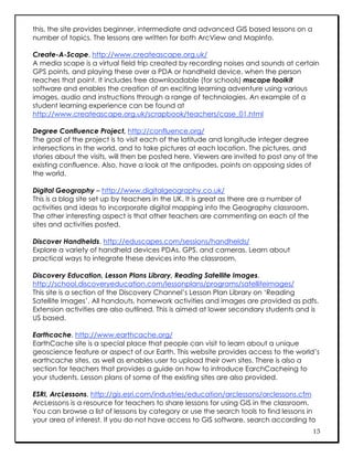 Spatial Technology Resources for Teachers | PDF | Geography | Science