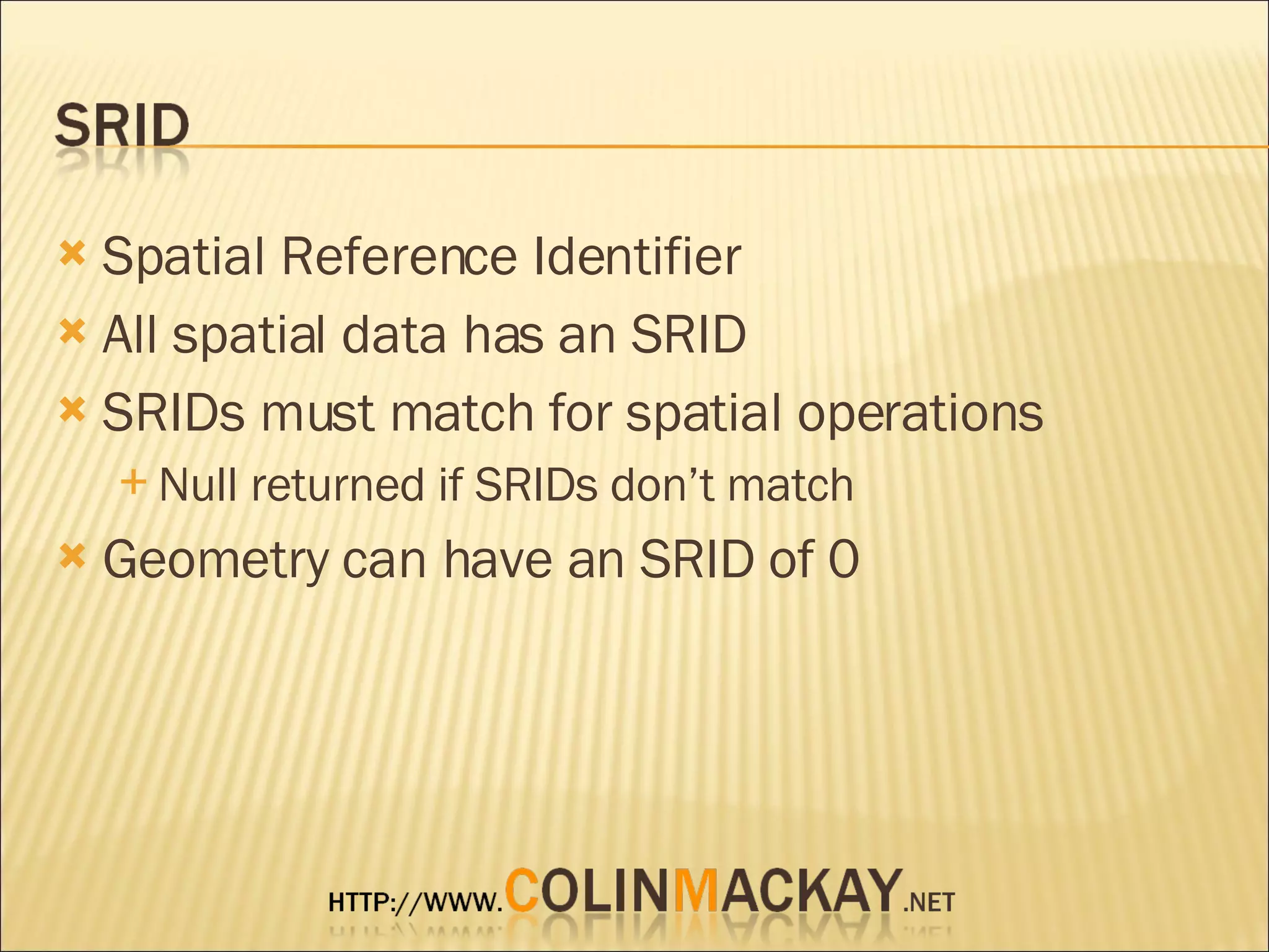 Spatial SQL | PPT
