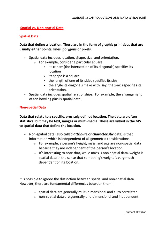 Spatial vs non spatial | PDF