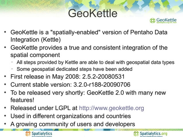 Spatially enabled open source BI (GeoBI) with GeoKettle, GeoMondrian ...