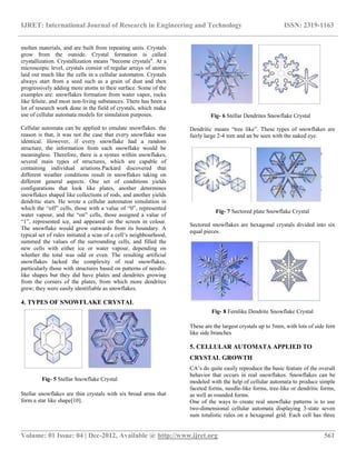Spatio temporal modeling of snow flake crystals using packardªs ...