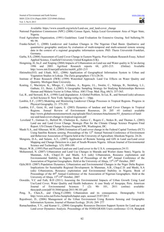 Spatiotemporal analyses of land use and land cover changes in suleja ...