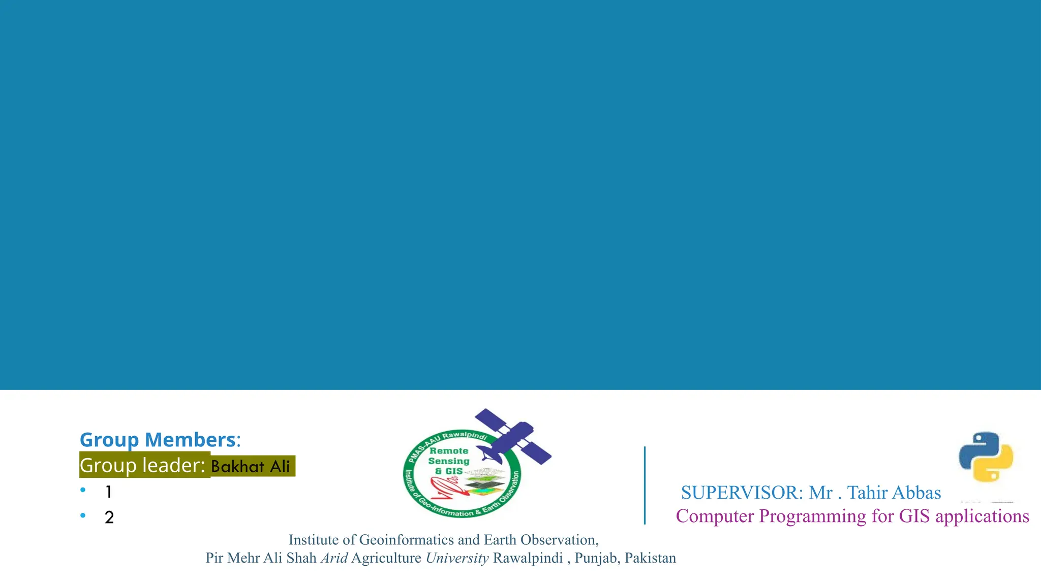 Spatiotemporal Analysis of Urbanization Effects in Islamabad ( computer ...