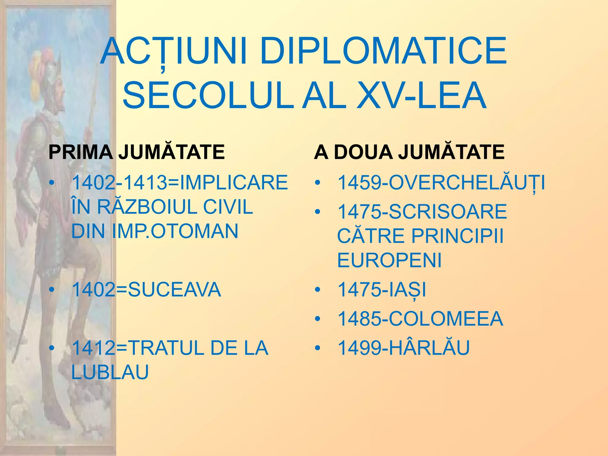 Spatiul Romanesc, intre diplomatie si conflict | PPT