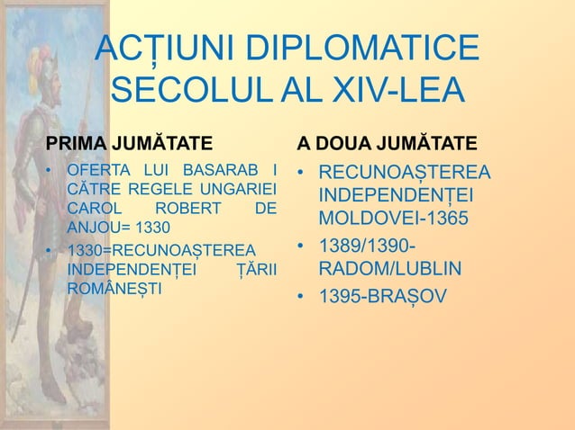 Spatiul Romanesc, intre diplomatie si conflict | PPT