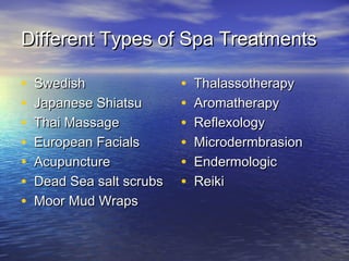 Spa treatments | PPT