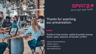Spatz Conflict Resolution Toolkit for Startups | PPT