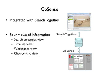 CoSense: Enhancing Sensemaking for Collaborative Web Search | PPT