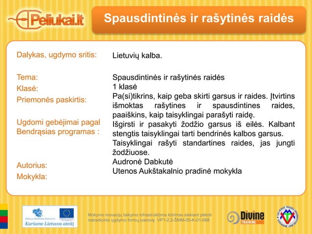Spausdintines rasytines raides 1 kl-audrone dabkute_0 | PPTX