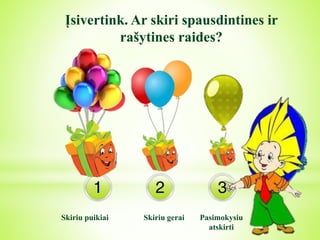 Spausdintines rasytines raides 1 kl-audrone dabkute_0 | PPTX