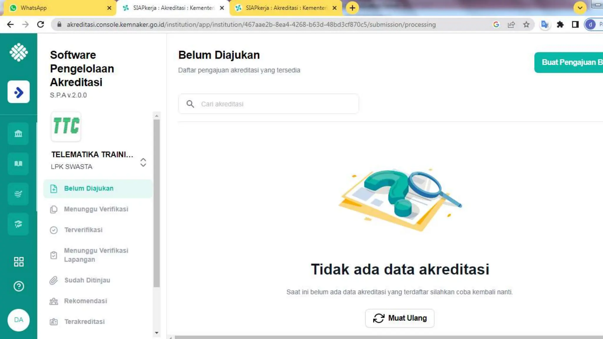 Aplikasi SPA V2 Akreditasi Lembaga Pelatihan Kerja | PPTX