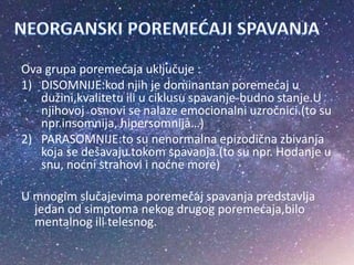 Spavanje i poremećaji spavanja | PPTX