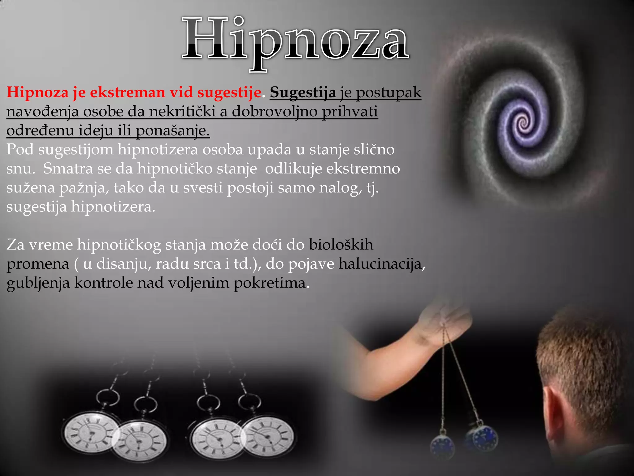 Spavanje, snovi i hipnoza | PPT