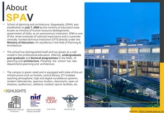 SPA VIJAYWADA REVIEW OF ARCHITECTURE EDUCATION | PPTX