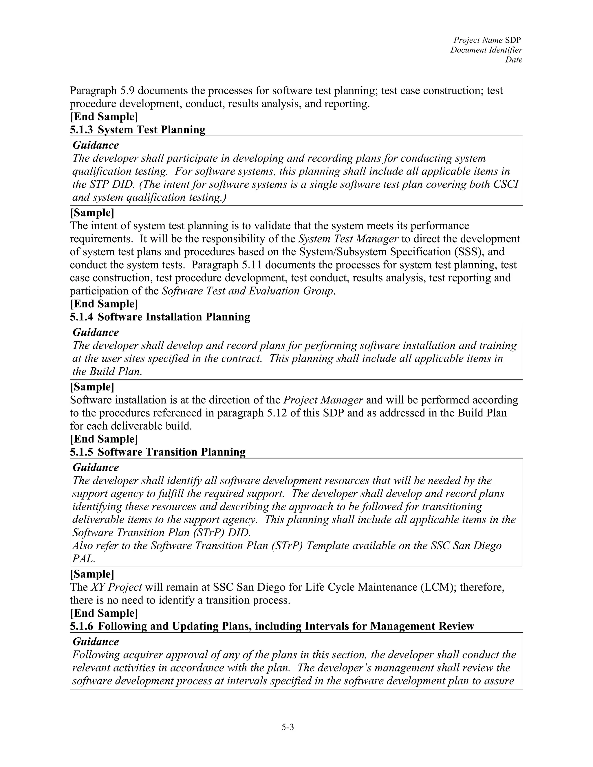 Spawar sdp template | PDF