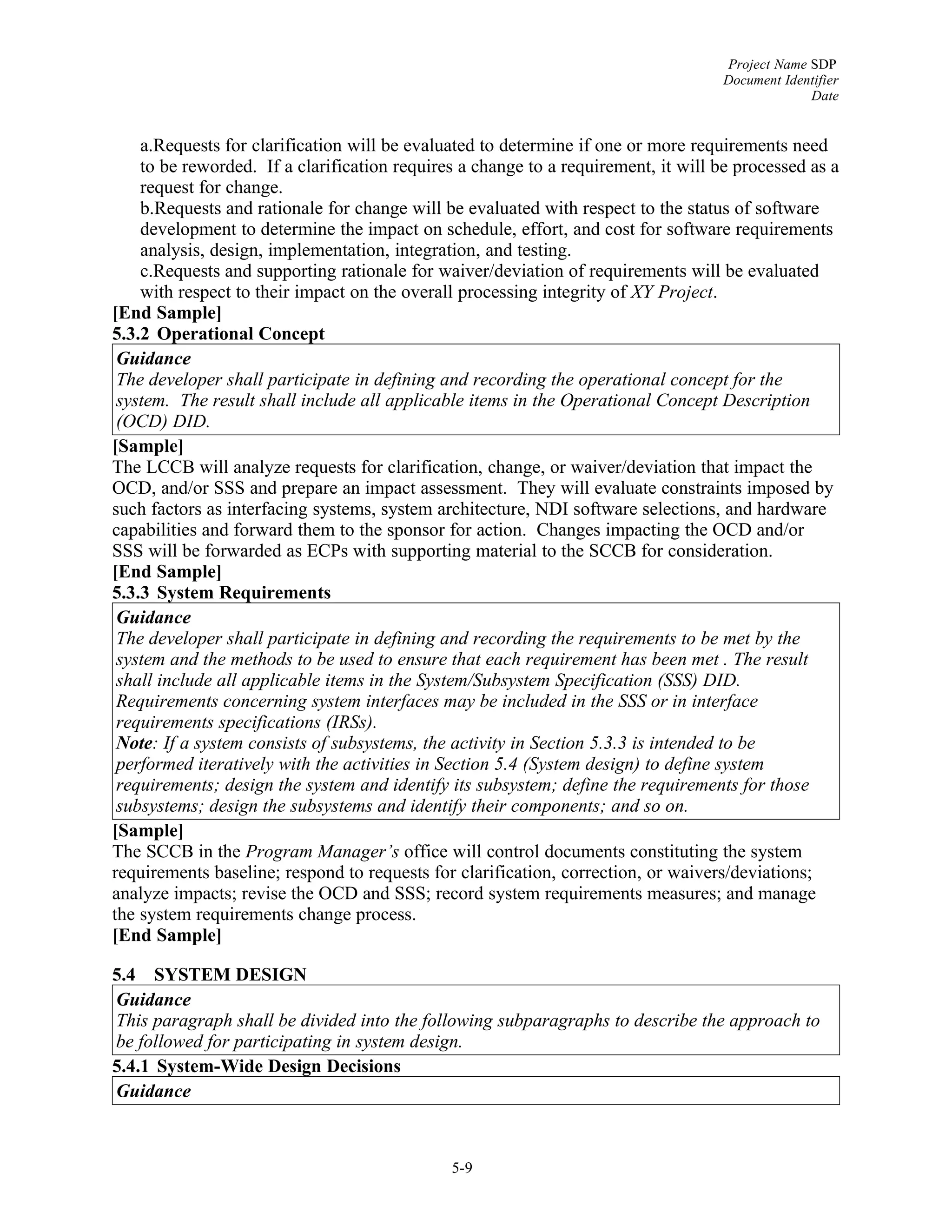 Spawar sdp template | PDF