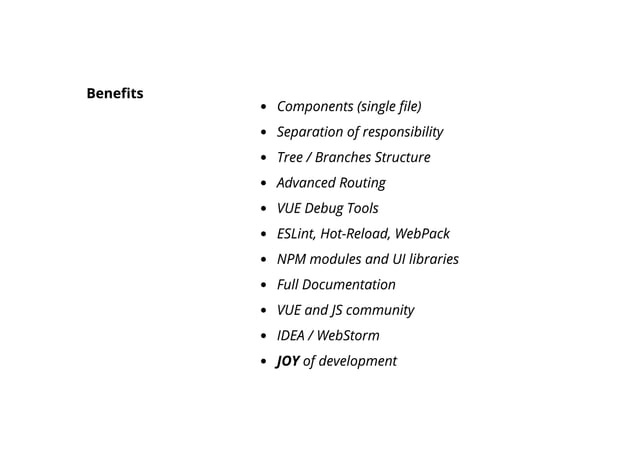 SPA with Vue/Vuex/Router/PouchDB/CouchDB | PPT