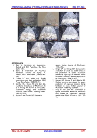 Spawn and spawning strategies for the cultivation of | PDF