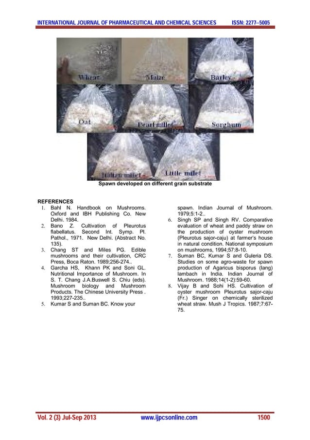 Spawn and spawning strategies for the cultivation of | PDF | Gardening ...