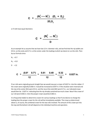 Best Practices for Taking Nip Width Impressions | PDF