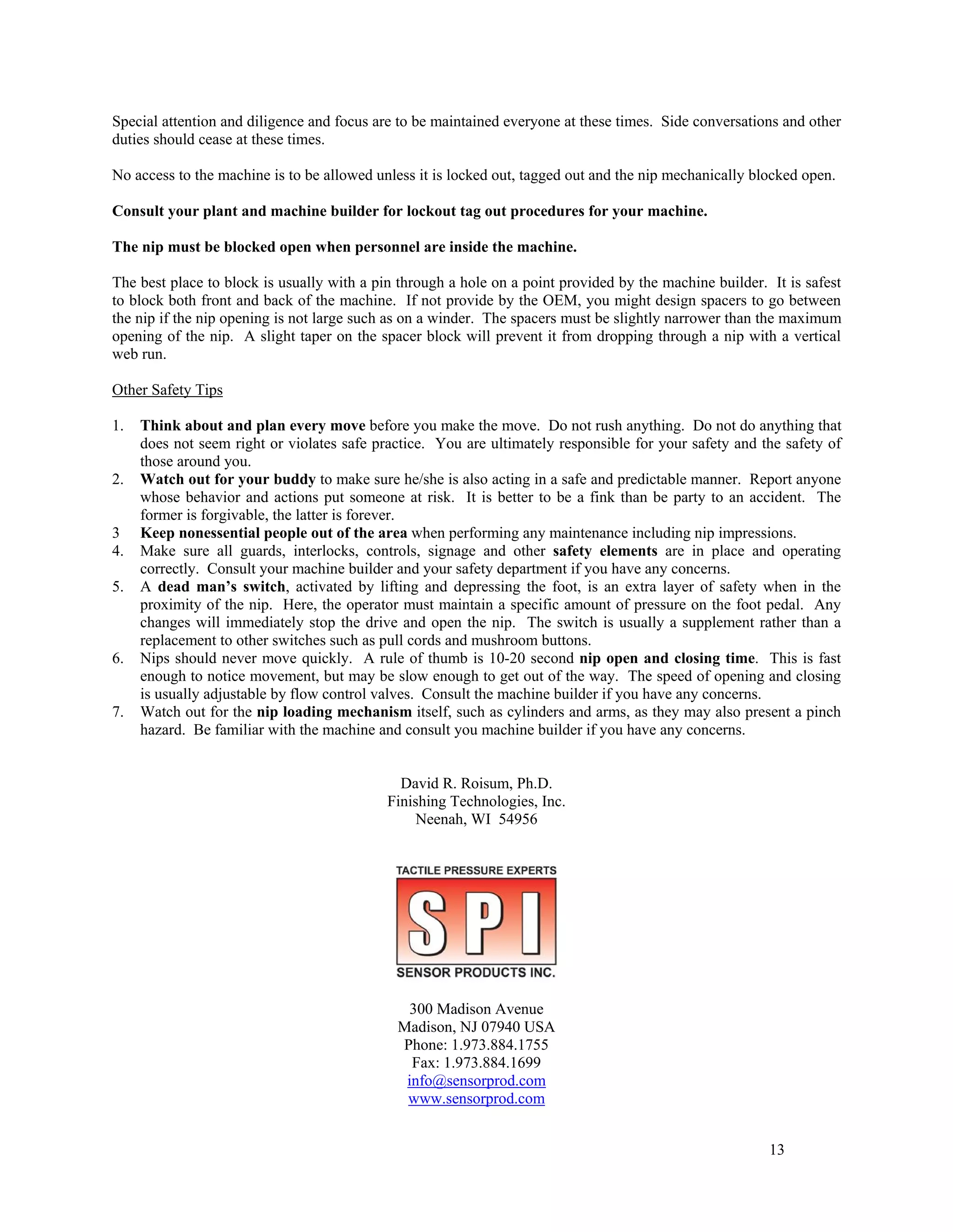 Best Practices for Nip Impressions | PDF