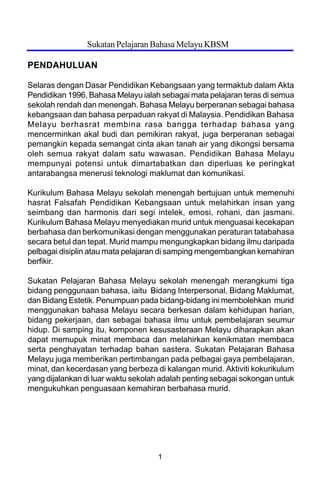 Sukatan Pelajaran | PDF