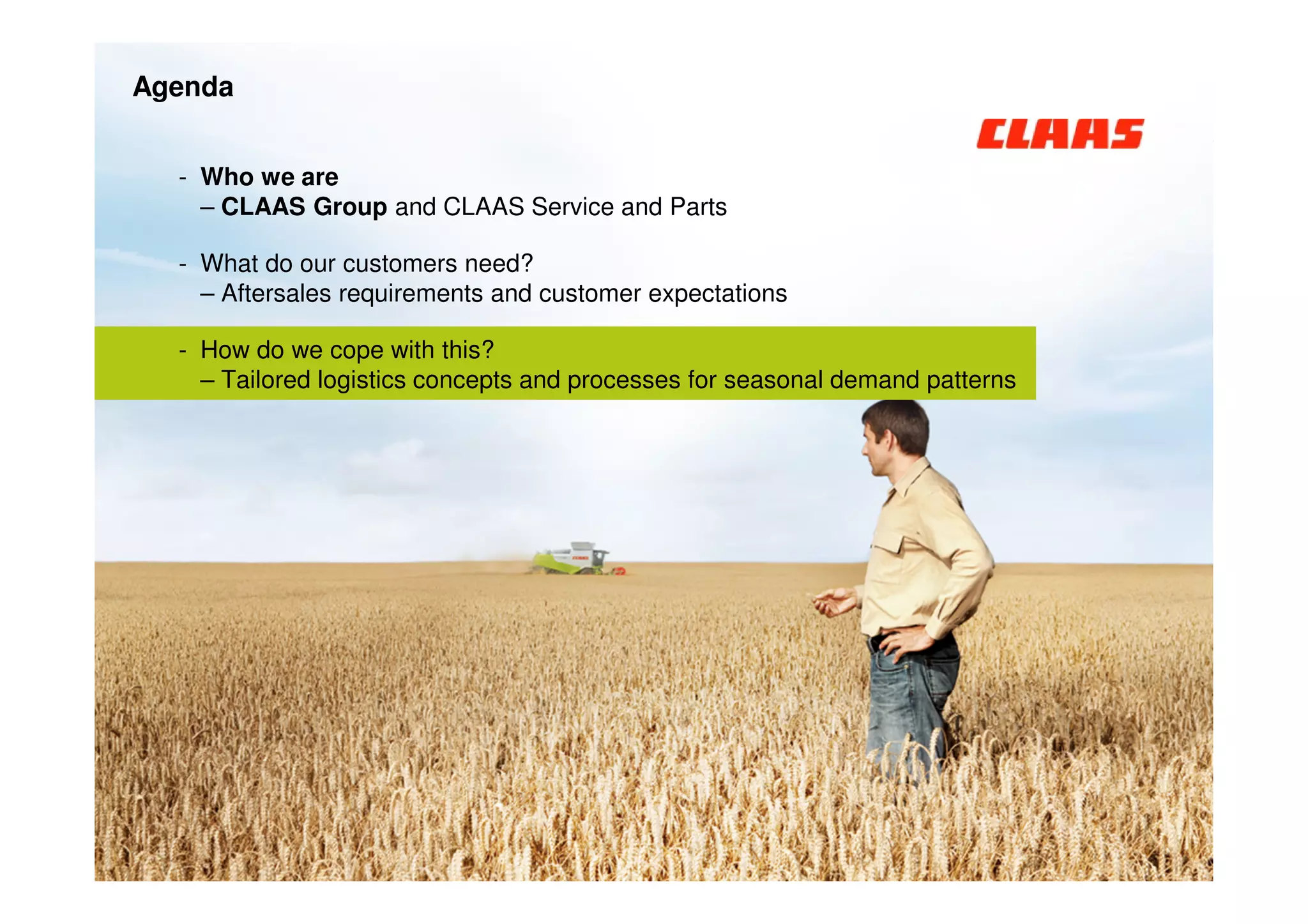 Peter Rudzio, CLAAS presentation at Spare Parts 2013 | PDF