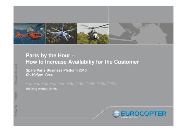 Holger Voss, Eurocopter presenation at Spare Parts 2013 | PPT
