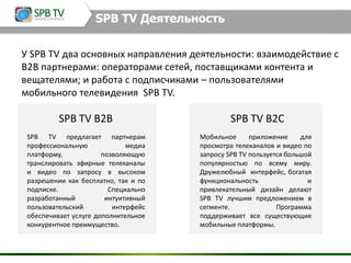 Spb tv russian | PPTX | Home Entertainment Systems | Consumer Electronics